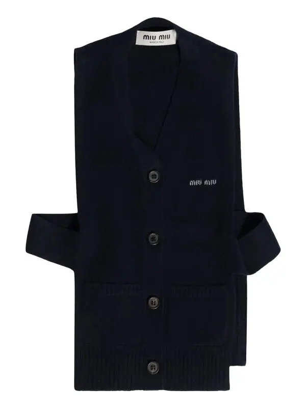 Miu Miu Cashmere Cardigan - Blue
