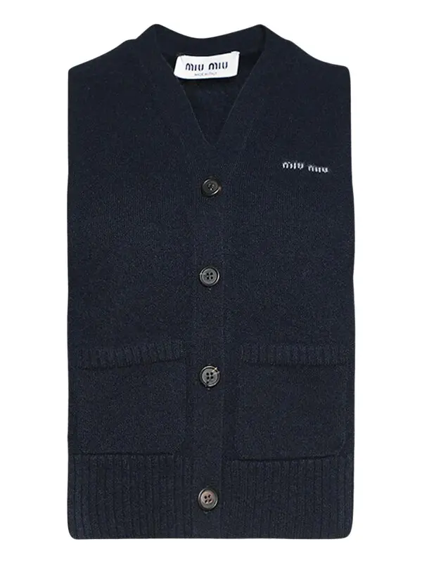 Miu Miu Cashmere Cardigan - Blue
