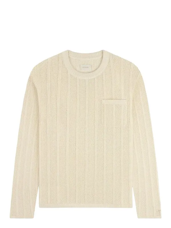 Aimé Leon Dore Racking Stitch Crewneck Sweater - Cream