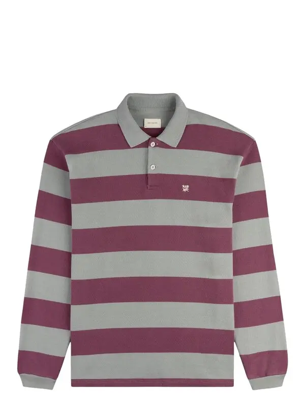 Aimé Leon Dore Striped Crest Rugby Shirt - Blue