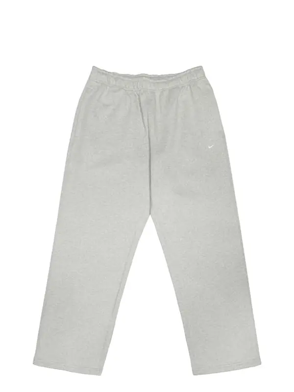 Nike Solo Swoosh Fleece Open-hem Pants - Grey