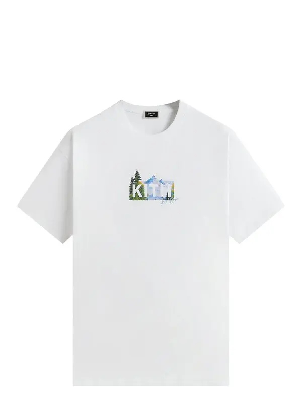 Kith For Bob Ross Mountain Classic Logo Tee - White