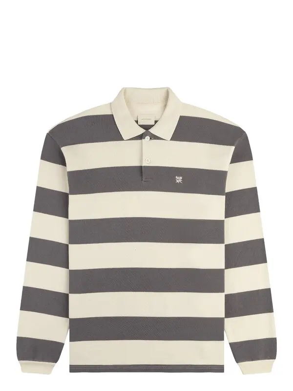 Aimé Leon Dore Striped Crest Rugby - Cream