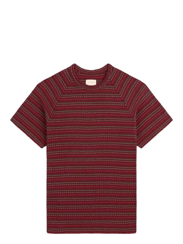 Aimé Leon Dore Jacquard Striped Tee - Red