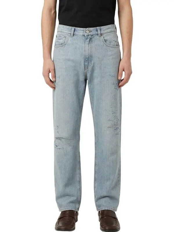 MAISON MARGIELA Straight Leg Cotton Denim Jeans - Blue