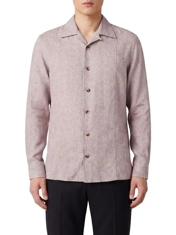 Brunello Cucinelli Linen Casual Shirt - Brown