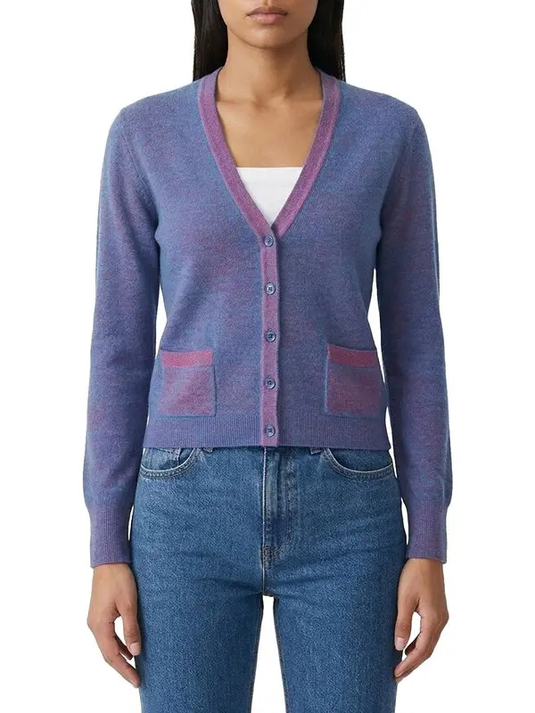 MAISON MARGIELA Virgin Wool Cardigan - Blue