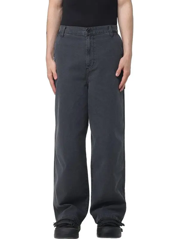 Carhartt Work In Progress Parish Wide Leg Cotton Trousers - Charcoal
