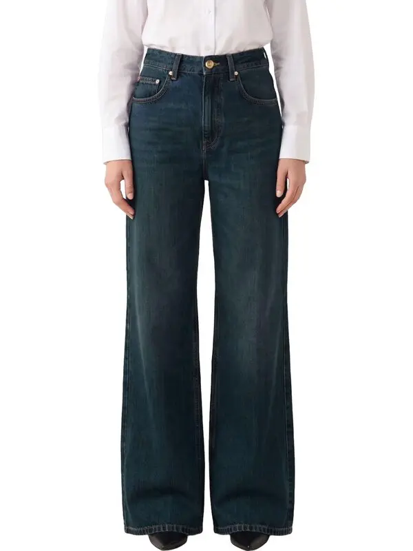 Brunello Cucinelli Cotton Flared Jeans - Blue