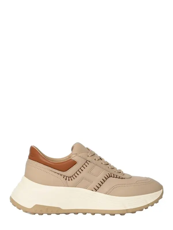 Hogan Nappa Leather Sneakers - Beige