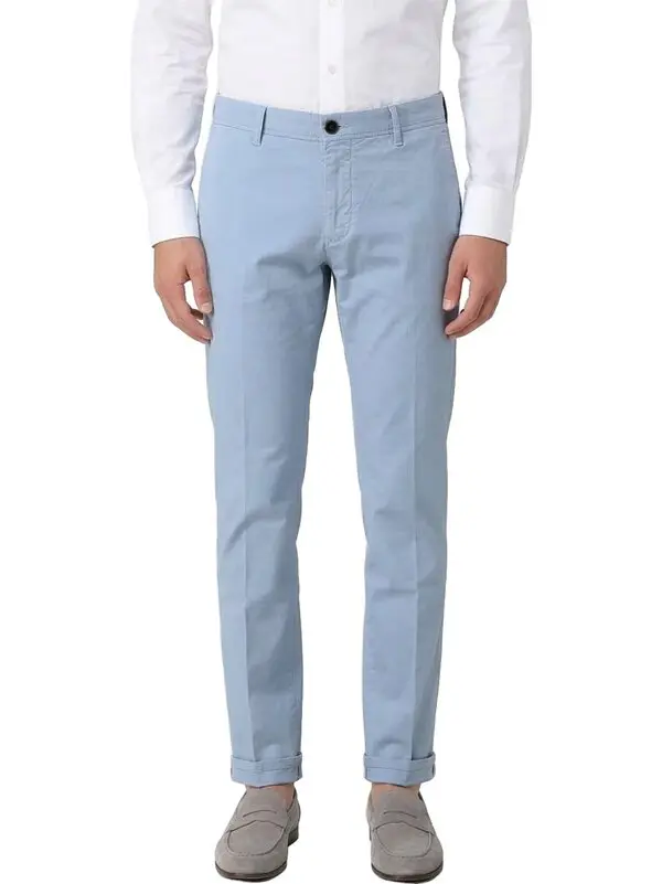 Incotex Stretch Cotton Chino Trousers - Gnawed Blue