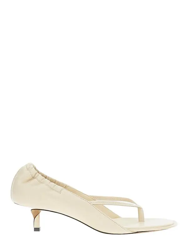 Jacquemus Leather Thong Sandals - White