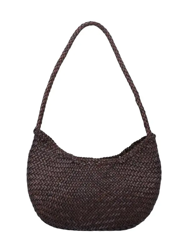 Dragon Diffusion Braided Leather Nova Luna Bag - Brown