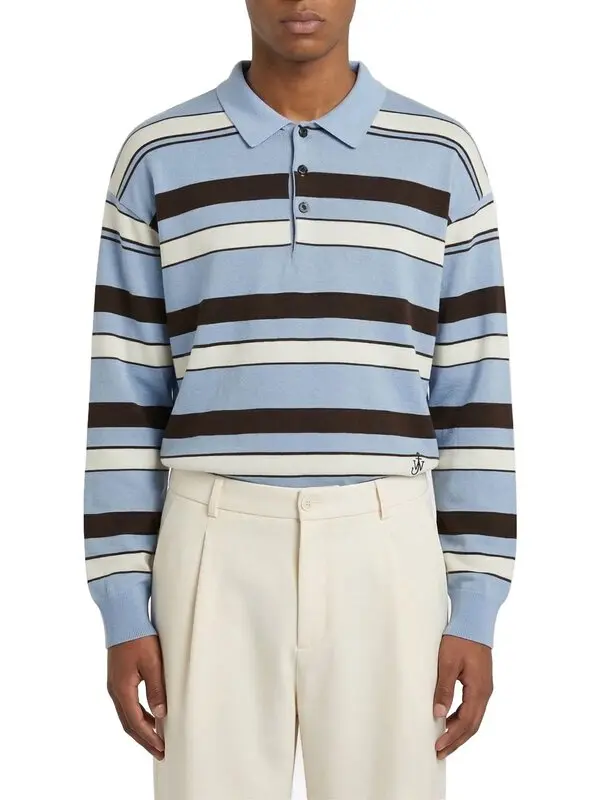 JW Anderson Polo Shirt - Gnawed Blue