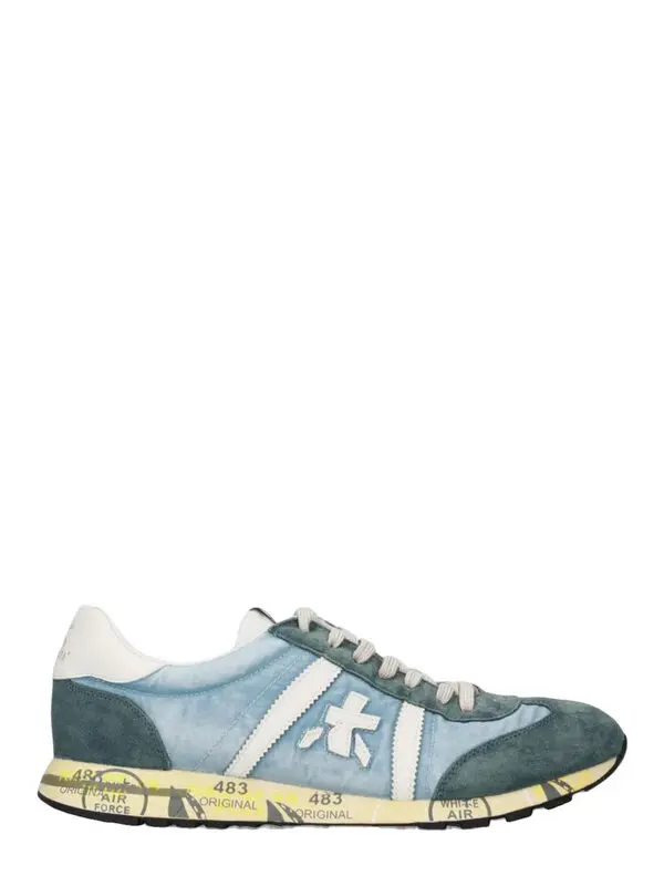 Premiata Lucy Suede And Nylon Low-top Lace-up Sneakers - Blue