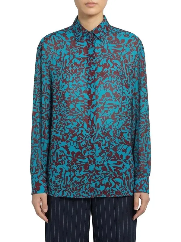 Dries Van Noten Printed Shirt - Blue