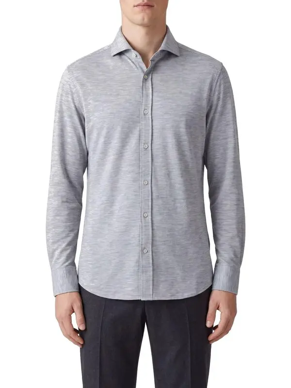 Brunello Cucinelli Casual Silk And Cotton Shirt - Pearl