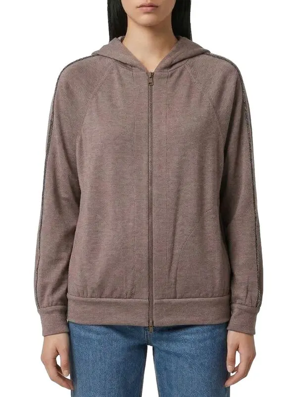 Brunello Cucinelli Zip-up Sweatshirt - Nude
