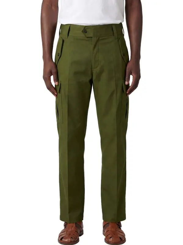 Alexander McQueen Cotton Cargo Trousers - Kaki