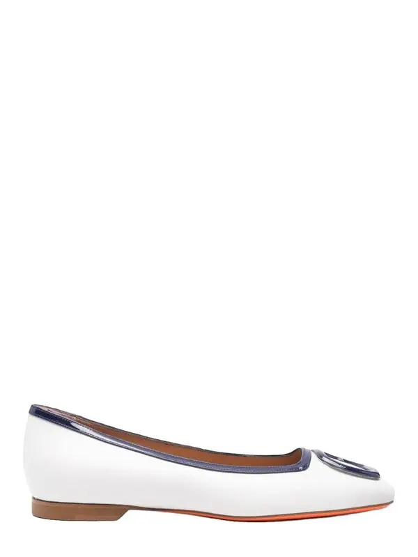 Santoni Ballet Flats - White