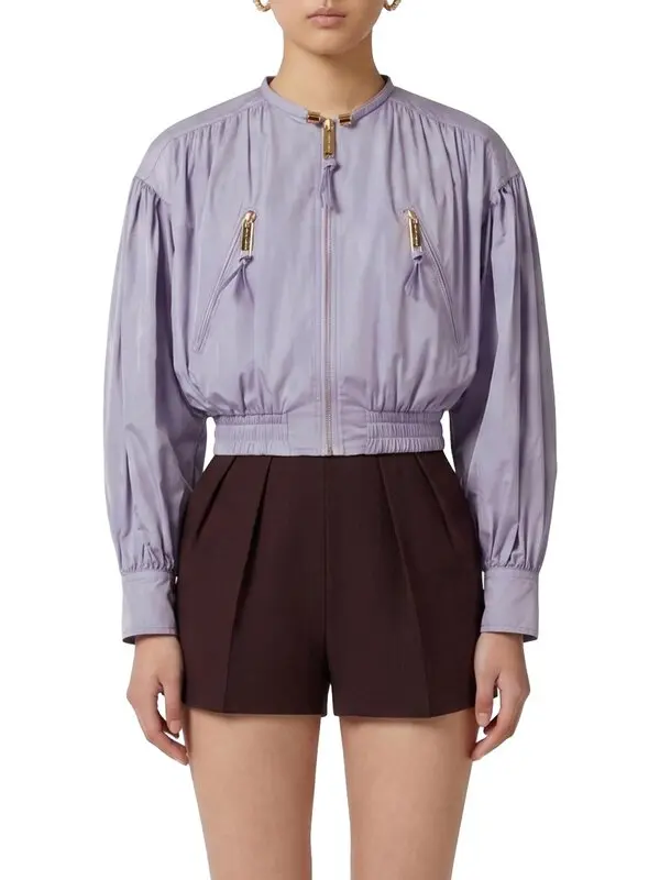 Elisabetta Franchi Zip Up Jacket - Violet