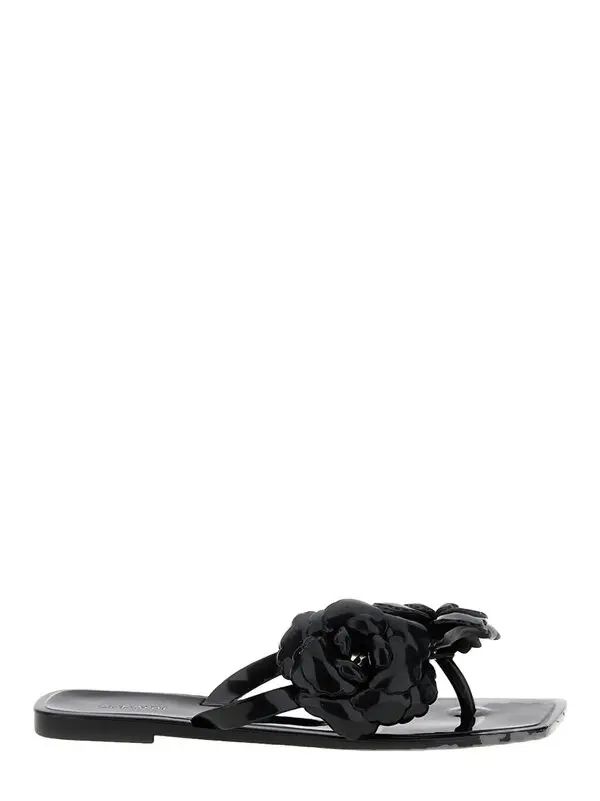 Coperni Flower Pvc Thong Sandals - Black