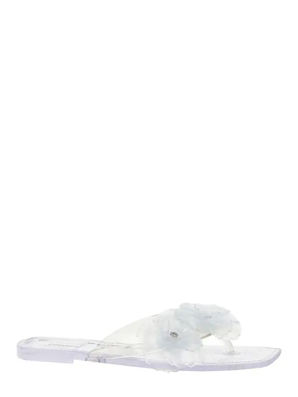 Coperni Floral Embellished Heeled Sandals - Transparent
