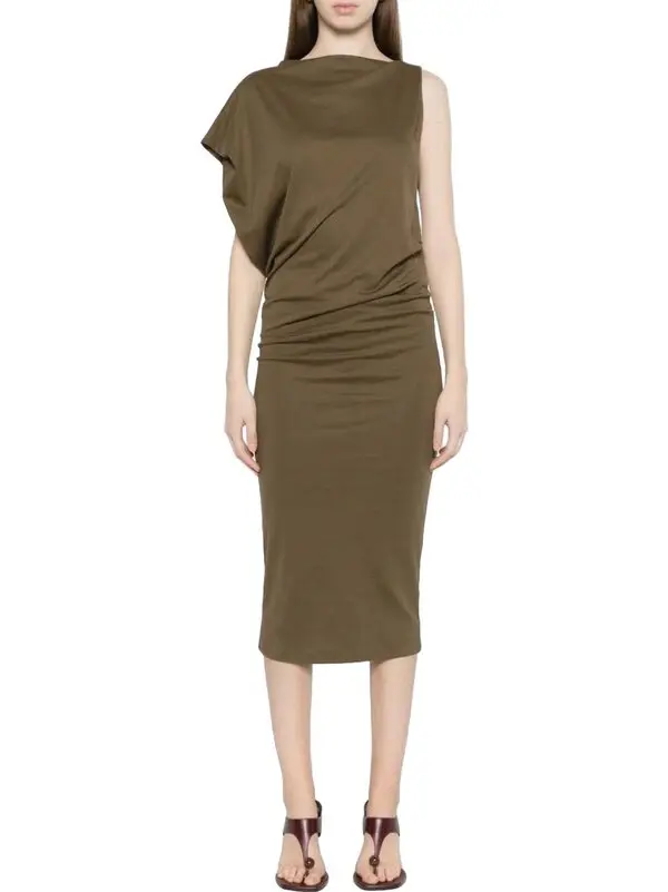 Jacquemus One-shoulder Midi Dress - Green