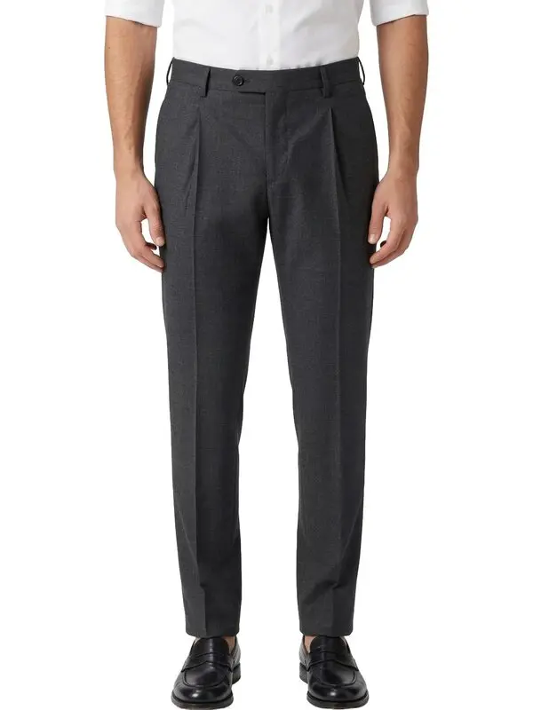 PT TORINO Tailored Stretch Cotton Trousers - Grey