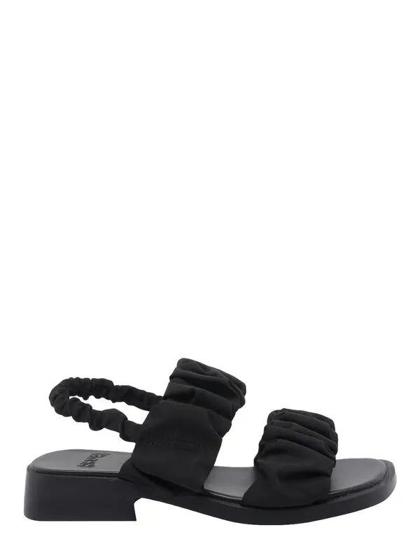 Camper Dana Ruched Polyester Slingback Sandals - Black