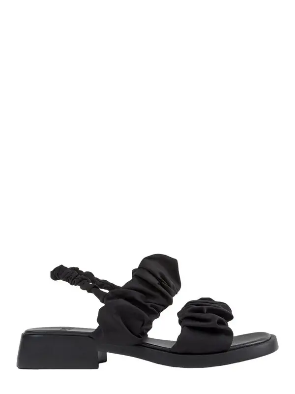 Camper Dana Ruched Polyester Sandals - Black