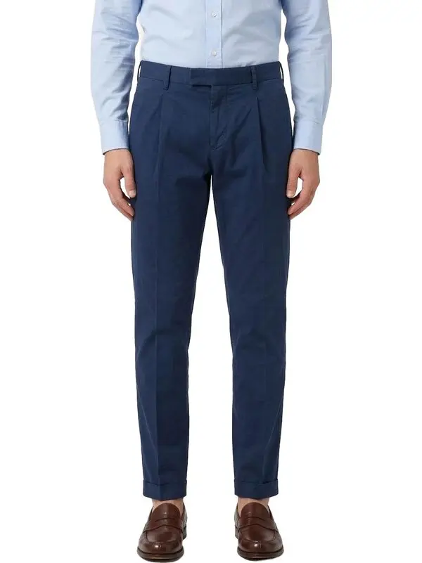 PT TORINO Stretch Cotton Chino Trousers - Blue