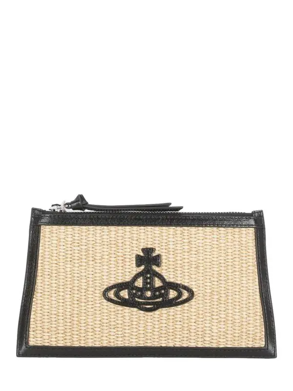 VIVIENNE WESTWOOD Raffia Shoulder Bag - Beige