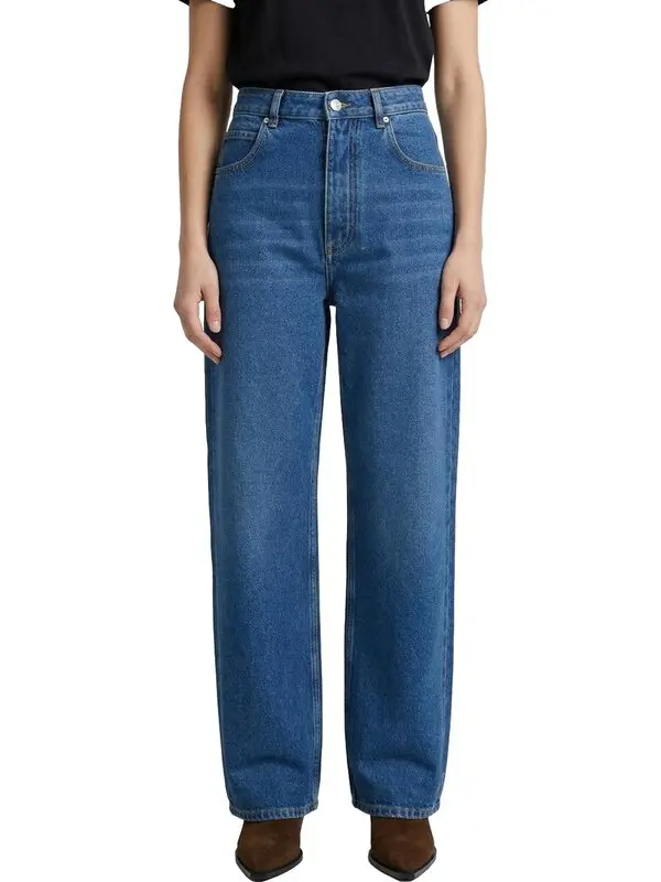 Bottega Veneta Straight Cotton Denim Jeans - Blue