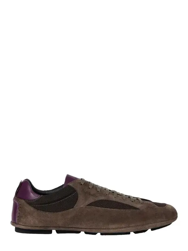 Paul Smith Suede And Mesh Lace-up Sneakers - Grey