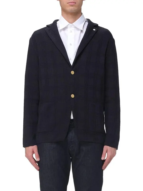 MANUEL RITZ Single Breasted Blazer - Blue