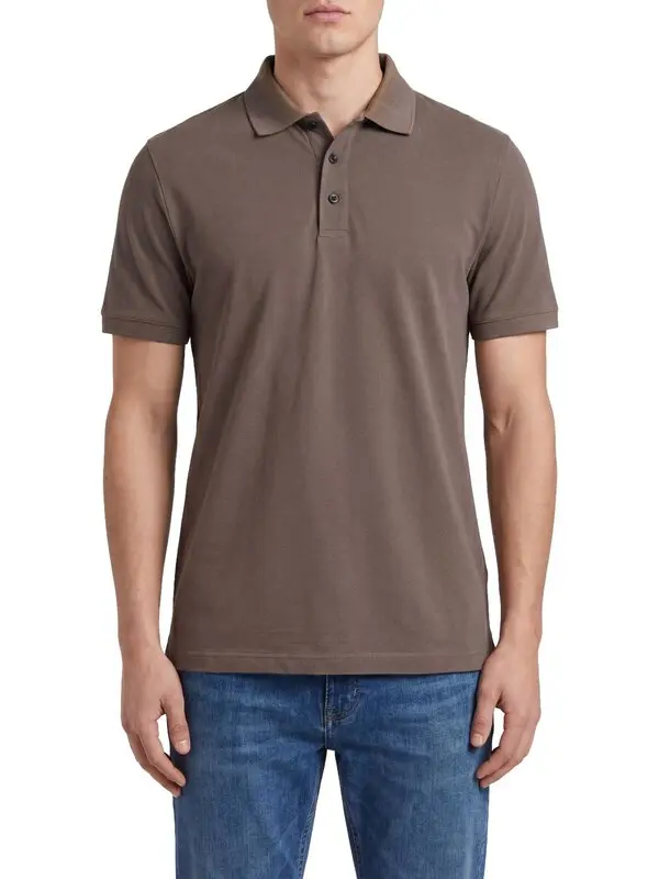 Emporio Armani Cotton Polo Shirt - Grey