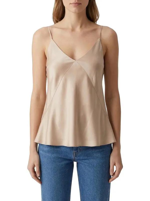 Max Mara Silk V-neck Camisole - Pink