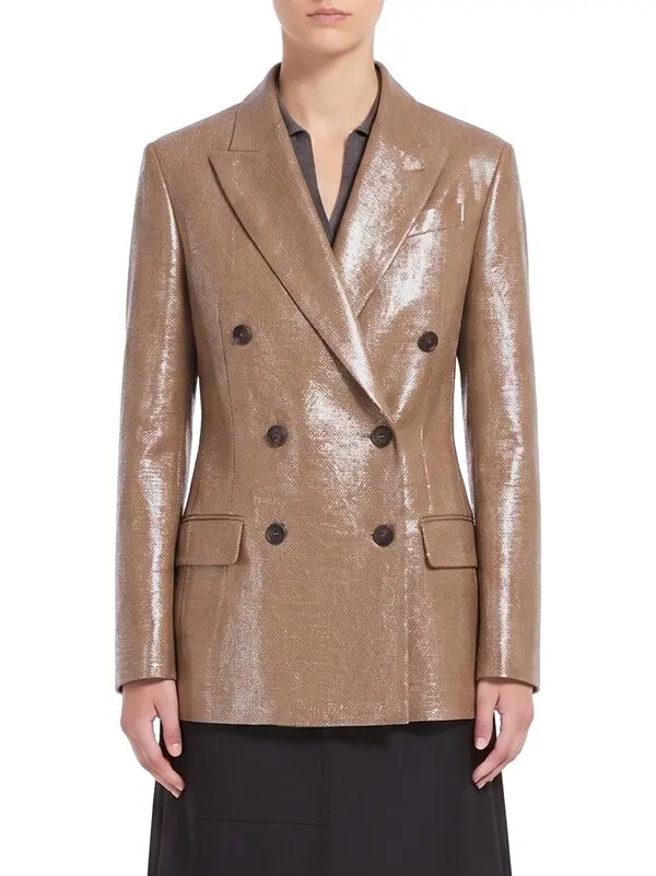 Brunello Cucinelli Double Breasted Jacket - Brown