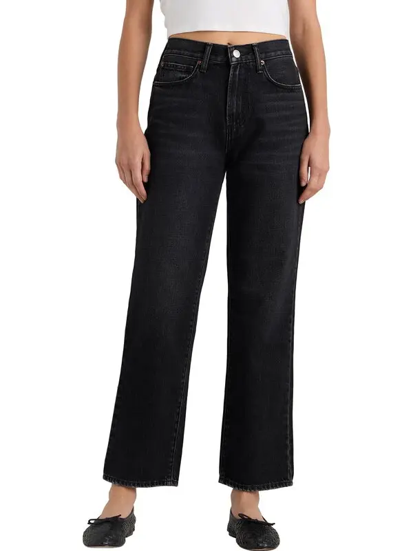 Quince Bella Rigid Straight Jeans - Graphite Black