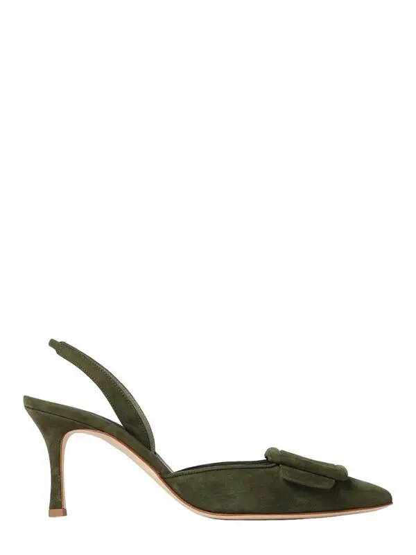 Manolo Blahnik Slingback Pumps - Kaki