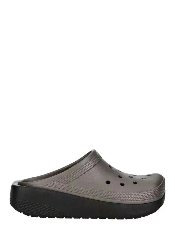 CROCS Perforated Platform Slippers - Grey