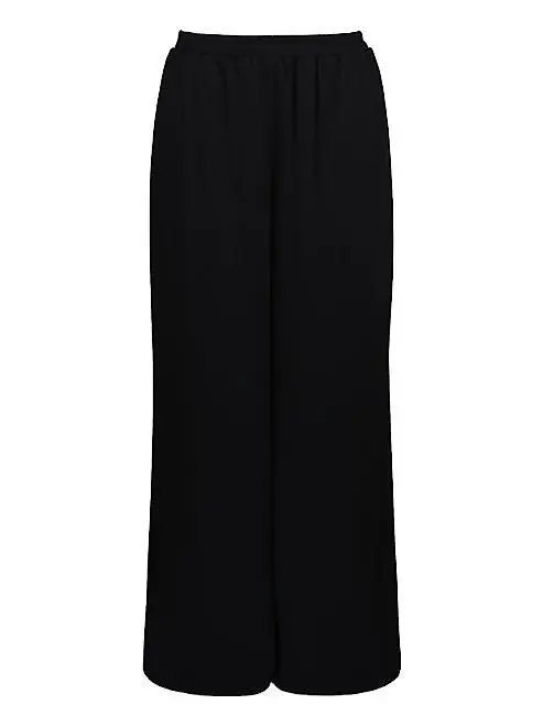 House Of Cb Wide-leg Woven Trousers - Black