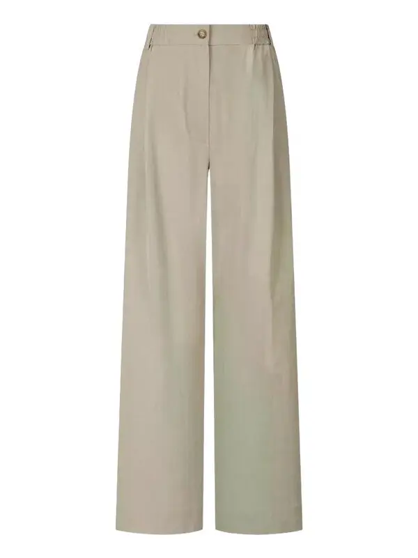 STUDIO TOMBOY Elasticated-waist Wide-leg Trousers - Neutrals