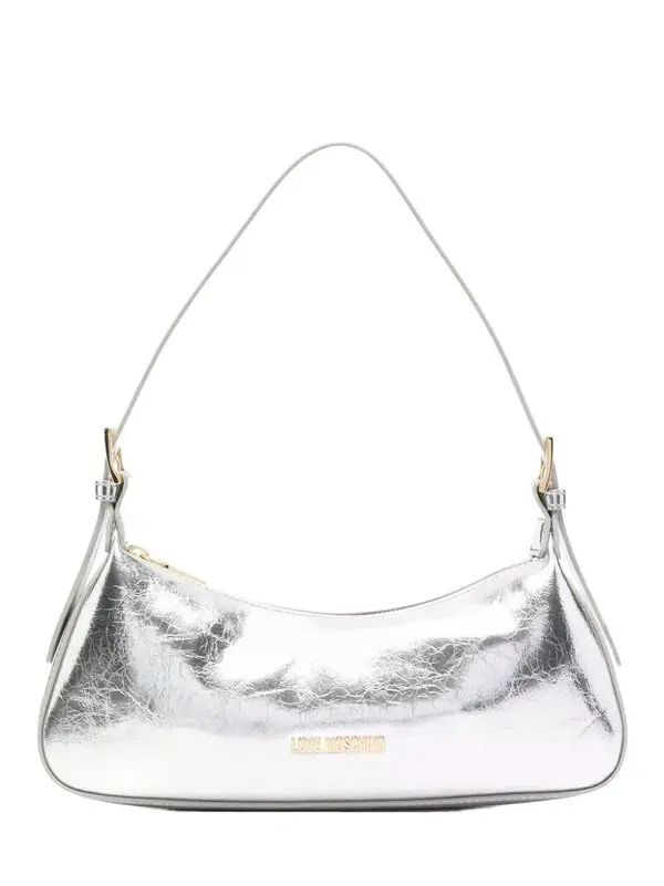 Moschino Logo Detail Shoulder Bag - Silver