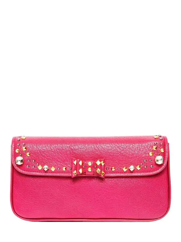Miu Miu 2000s Stud-embellished Clutch Bag - Pink