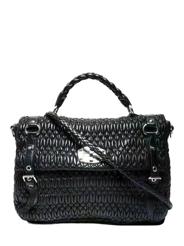 Miu Miu Matelassé Shoulder Bag - Black