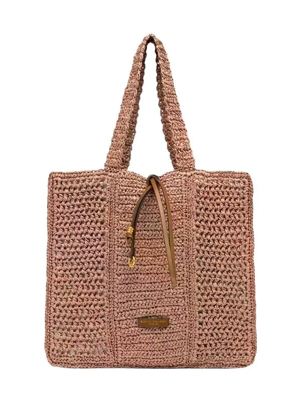 GIANNI CHIARINI Nefeli Crochet Shopper Bag - Neutrals