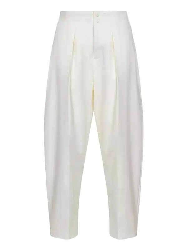 Jacquemus Moisson Double Button Pleated Trousers - White