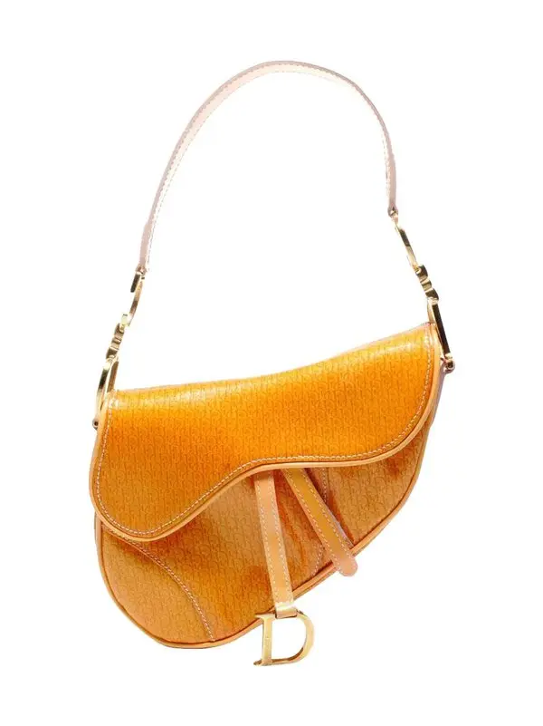 Dior 2000s Patent Leather Shoulder Bag - Orange